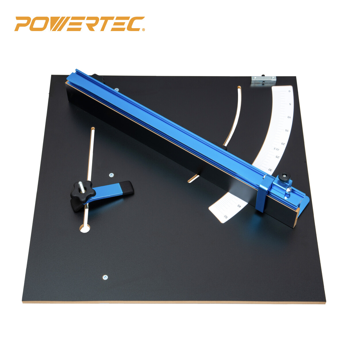 POWERTEC Table Saw Cross Cutting Sled, Woodworking Jig and Hardware Kit ...