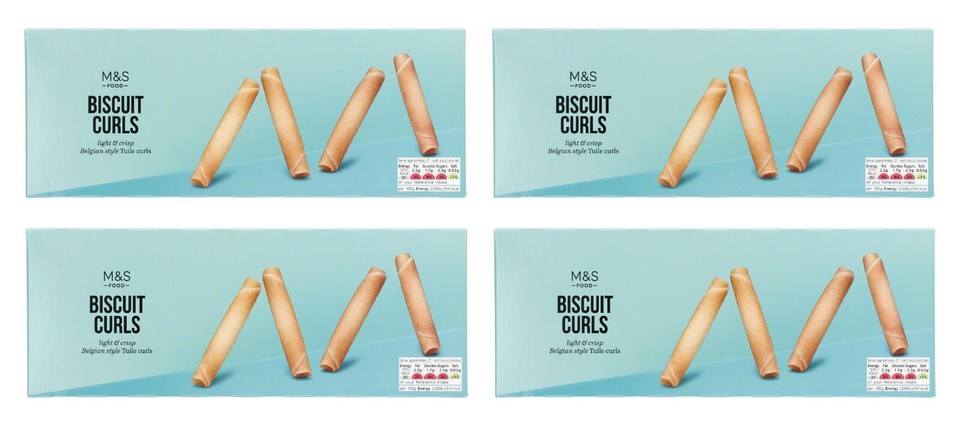 Marks And Spencer M&S Food Biscuit Vanilla Crisp Curls Belgian Style ...
