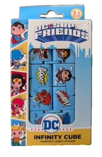 DC Comics Super Friends Blue Infinity Cube Fidget Toy Anxiety Stress ...
