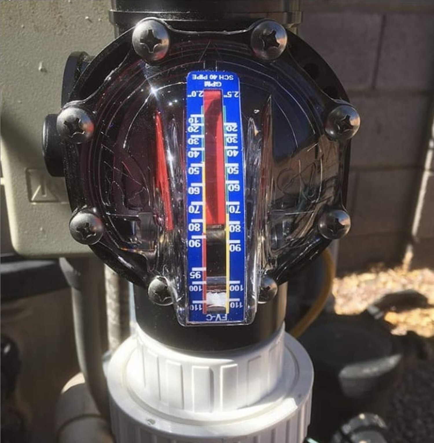 FV-C Control FlowVis 2 x 2.5in. Complete Pool Flow Meter and Check ...