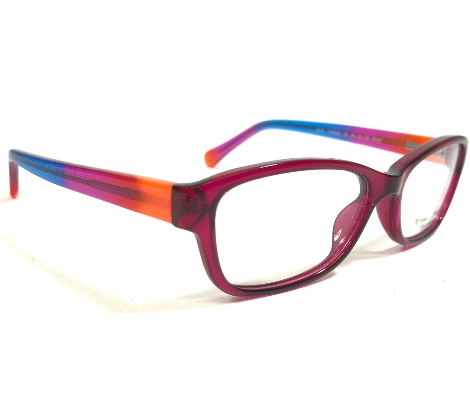 Runway Tween Eyeglasses Frames 33 PINK Blue Red Rectangular Full Rim 50 ...