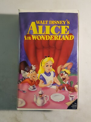 Walt Disneys Alice in Wonderland VHS Movie Black Diamond Red Signature ...