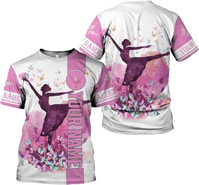 Personalized Ballet T-Shirt 3D Girls Ballet Dance Pullover Shirt Ballet ...
