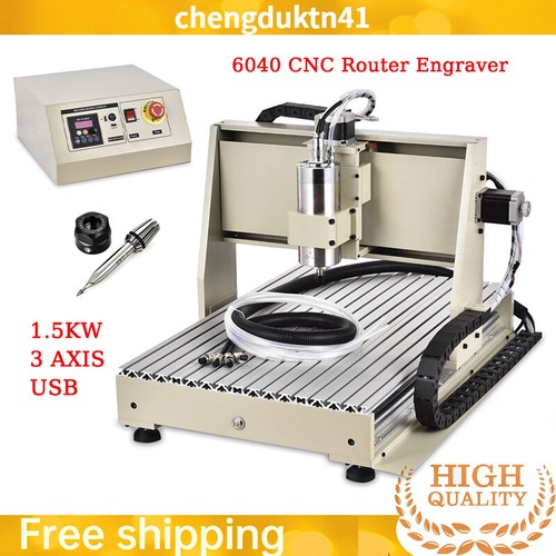 1.5KW 3 AXIS 6040 3D CNC Router Engraver USB Milling Engraving Machine ...