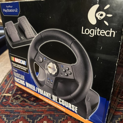 Logitech Nascar Racing Steering Wheel & Pedals for PS2 (Playstation 2 ...