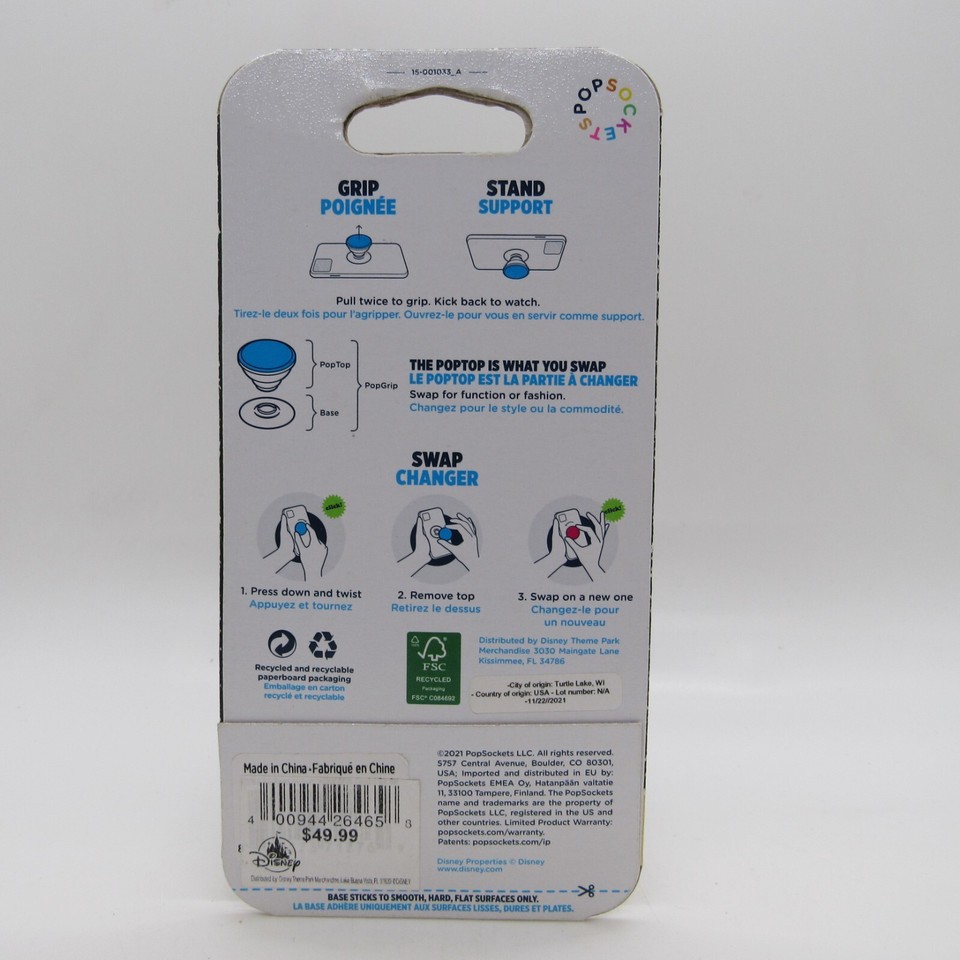 PopSockets Phone Grip Stand Electric Blue Squishy Popper POPGRIP ...