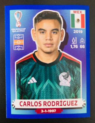 2022 Panini FIFA World Cup Qatar MEX 17 Carlos Rodriguez Mexico blue ...