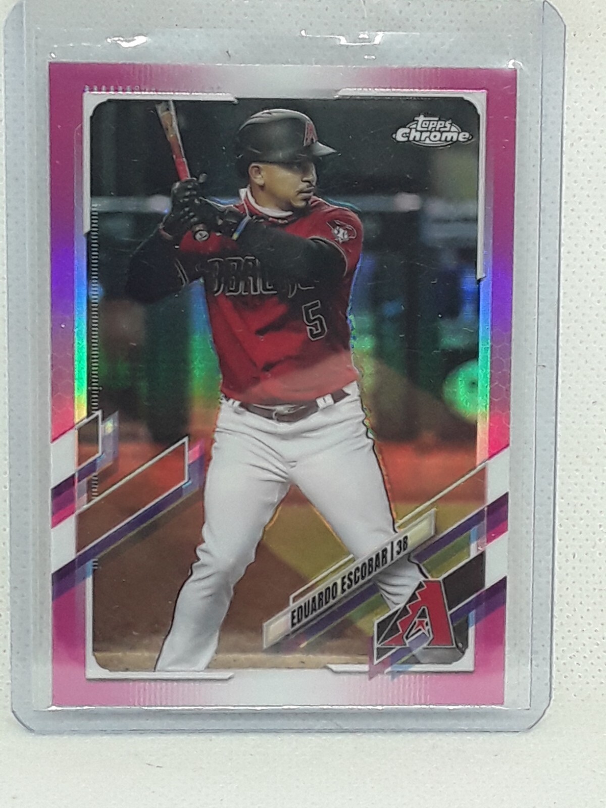 Eduardo Escobar 2021 Topps Chrome Baseball - Pink #73 - Arizona ...