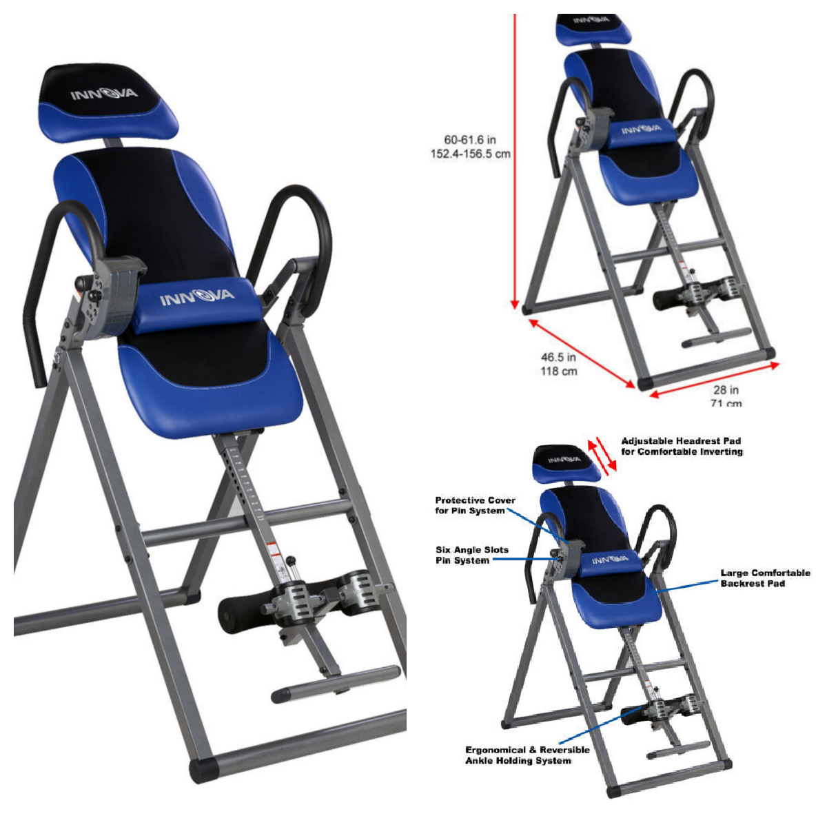 Table Back Pain Therapy Heavy Duty Teeter Relief Fitness Hang Gravity ...