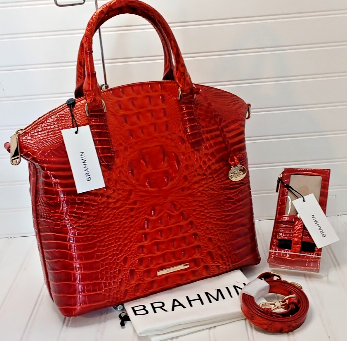 NWT Brahmin Large Satchel & Credit Card Slot | eBay