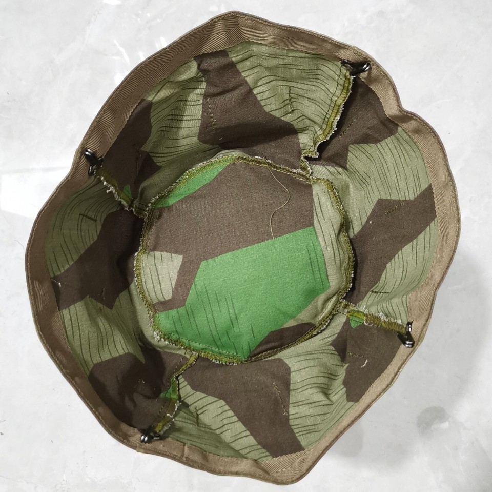 WW2 German WWII Fallschirmjager Marsh Camouflage Paratrooper M38 Helmet ...