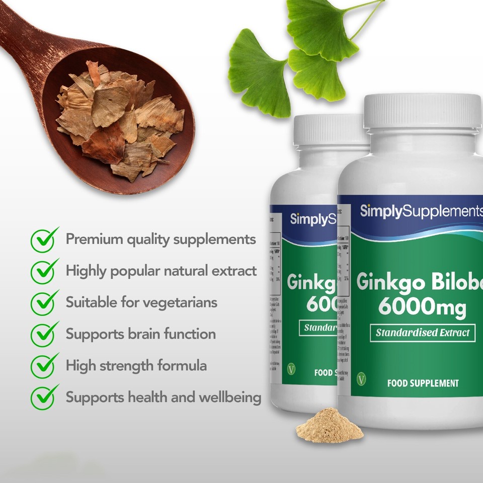 Ginkgo Biloba 6000mg * 360 Tablets * New & Improved Formula | eBay UK
