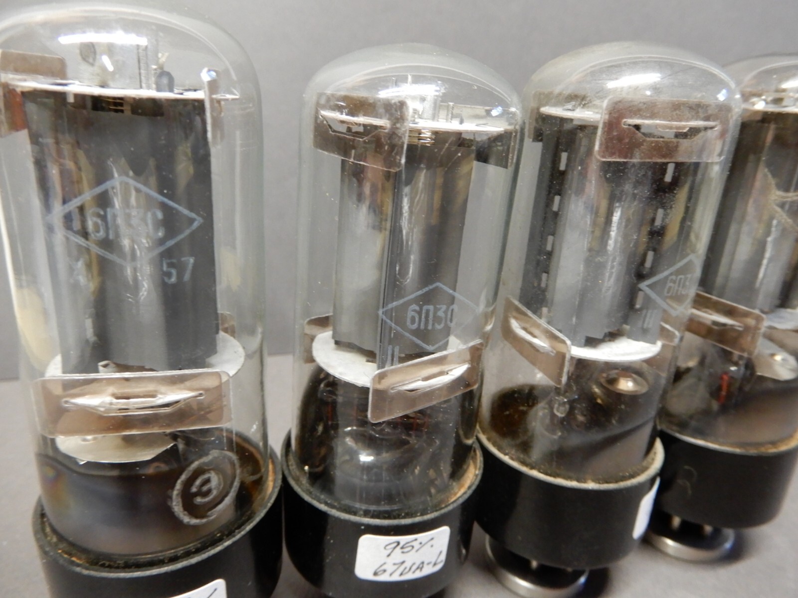 Russian 6L6 Vacuum Tubes 6N3C Qty 4 - Tested Strong - Two Slight HK ...