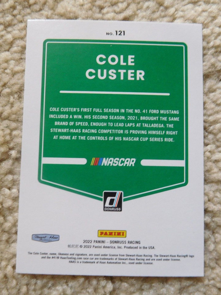 Cole Custer Signed Autographed 2022 Donruss Panini NASCAR Racing Card ...