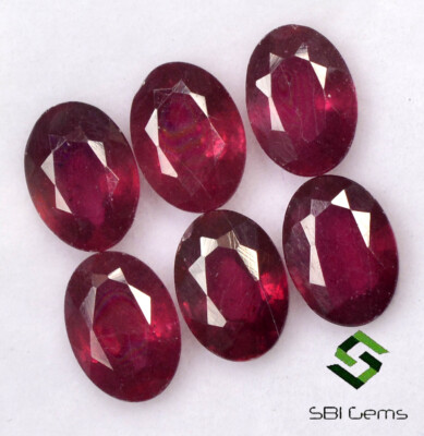 6x4 mm Natural Ruby Oval Cut Lot 15 Pcs 10.44 Cts Calibrated Loose ...