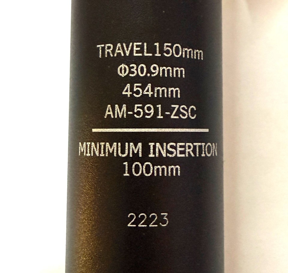 FSA FLOWTRON MTB DROPPER SEATPOST 30.9mm 150mm Travel Flat Bar Remote ...