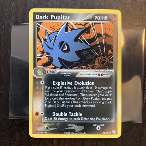 Pokemon TCG card - Dark Pupitar 40/109 Rare Non Holo EX Team Rocket ...