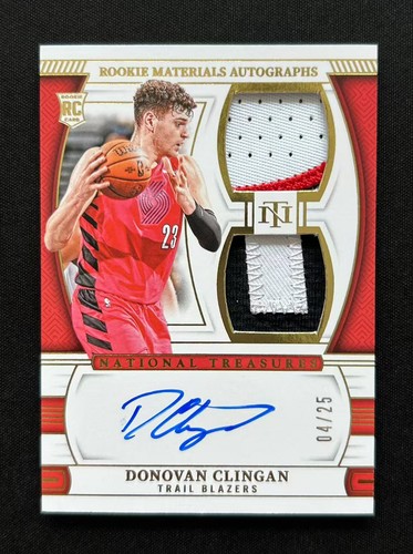 2024-25 Panini National Treasures Donovan Clingan Dual RC Patch Auto ...