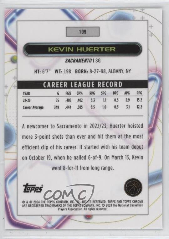 2023-24 Topps Cosmic Chrome Nucleus Refractor Kevin Huerter #109 05ja ...