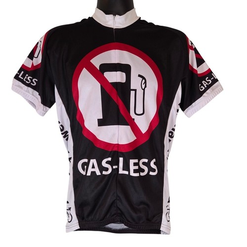 Cyclingstore Gas-Less Cycling Jersey Bike Short Sleeve Top Black White ...