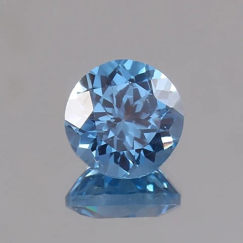 4.6 Ct Natural Santa Maria Blue Aquamarine Round Cut Loose Gemstone ...