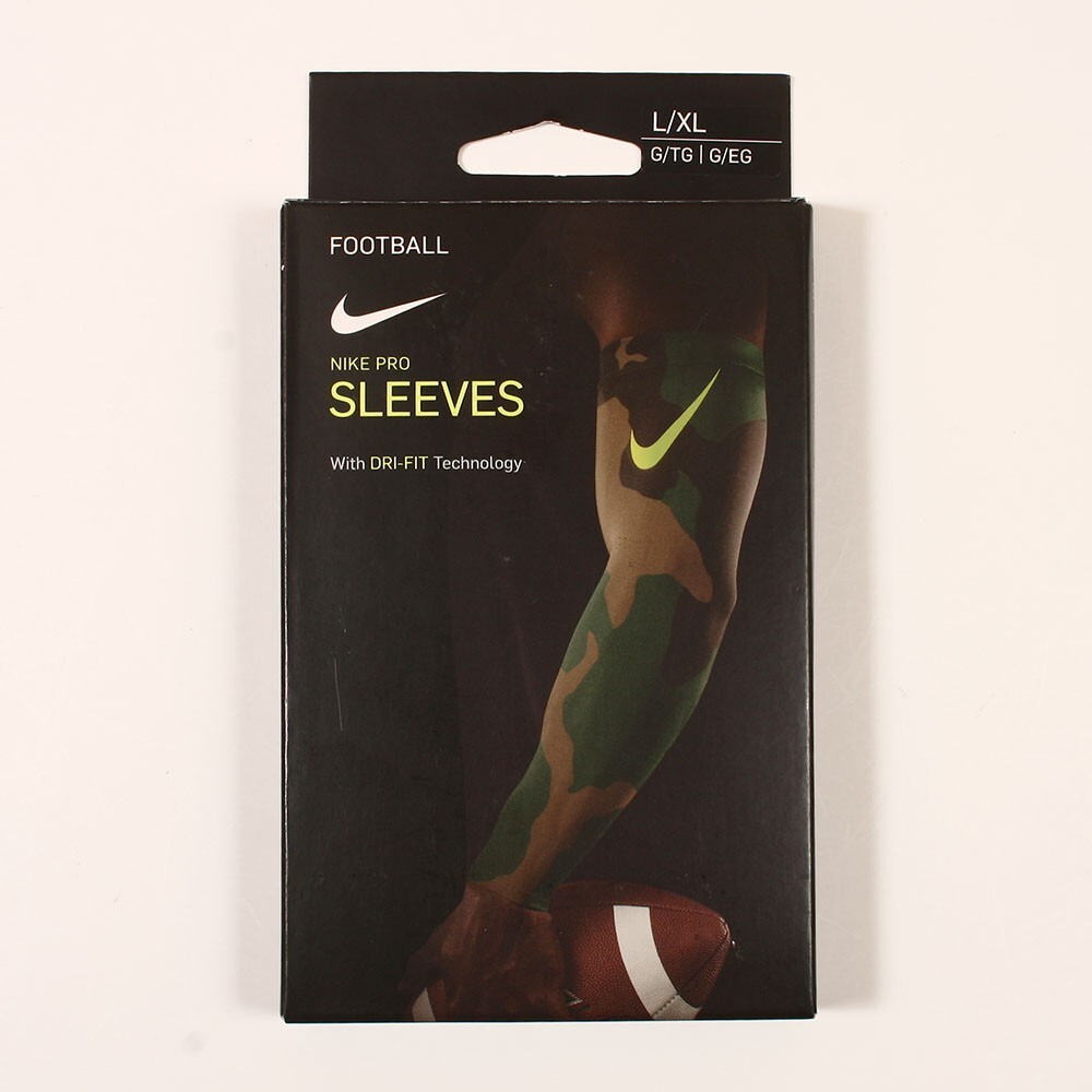 NIKE PRO FOOTBALL SLEEVES DRI FIT 1 PAIR CAMO SIZE L/XL | eBay