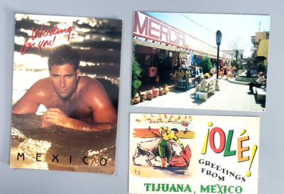 VINTAGE Postcards-MEXICO, TIJUANA, JUAREZ AND PUERTA VALLARTA, LOT OF 3 ...