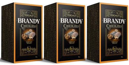 3 PERGALE BRANDY Liqueur Filled Chocolates Sweets Luxury Boxes 190g 6 ...