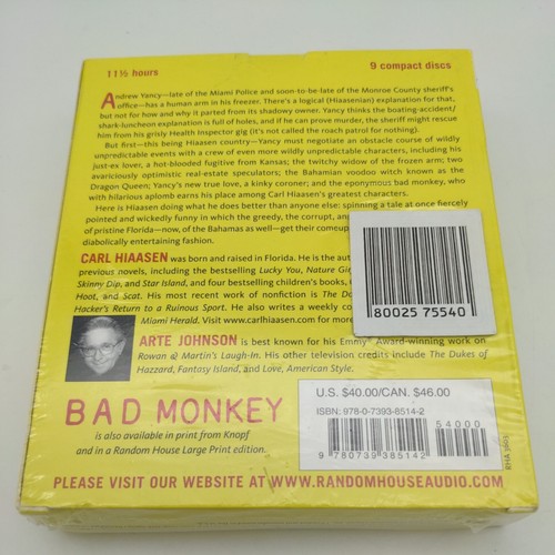 Bad Monkey by Carl Hiaasen (2013, Compact Disc, Unabridged edition) for ...
