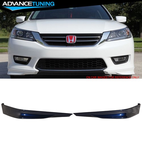 Fits 13-15 Accord HFP 2PC Front Bumper Lip Painted #B588P Obsidian Blue ...