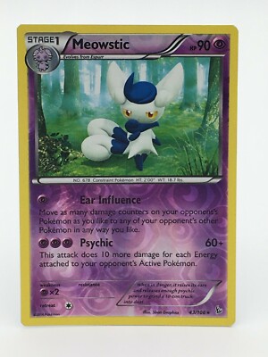 Pokemon Card- Meowstic 43/106- Reverse Holo- Flashfire- NM Condition | eBay