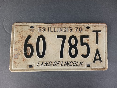 💥1969 Illinois IL License Plate 60 785 TA 💥 | eBay