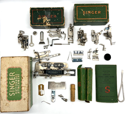 Huge Singer Sewing Machine Parts Lot and Manual Tools Boxes | eBay