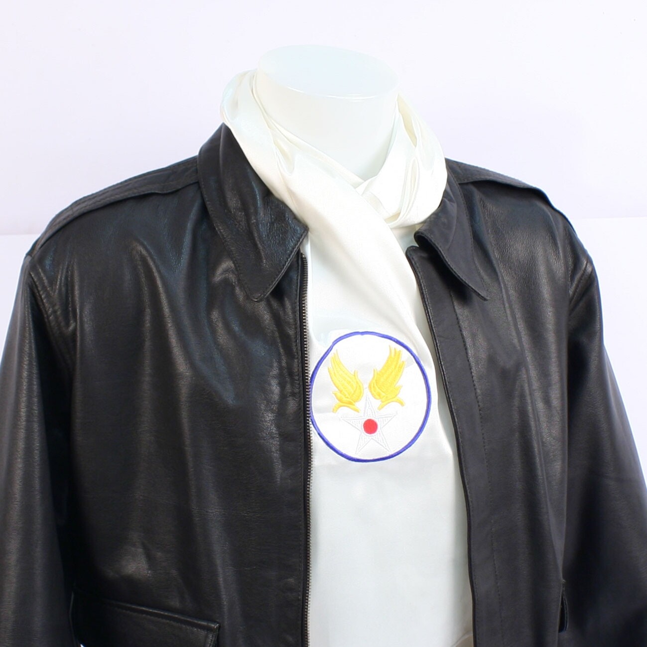 Replica US WW2 USAAF Pilots Army Air Force White Silk Scarf AG847 | eBay