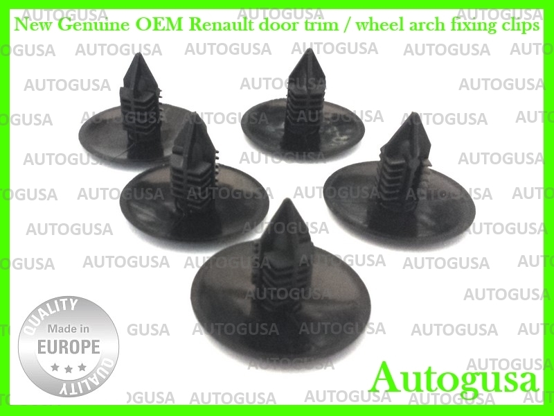 5X RENAULT WHEEL ARCH CLIPS BUMPER CLAMPS TRIM RETAINER SPLASH GUARD ...