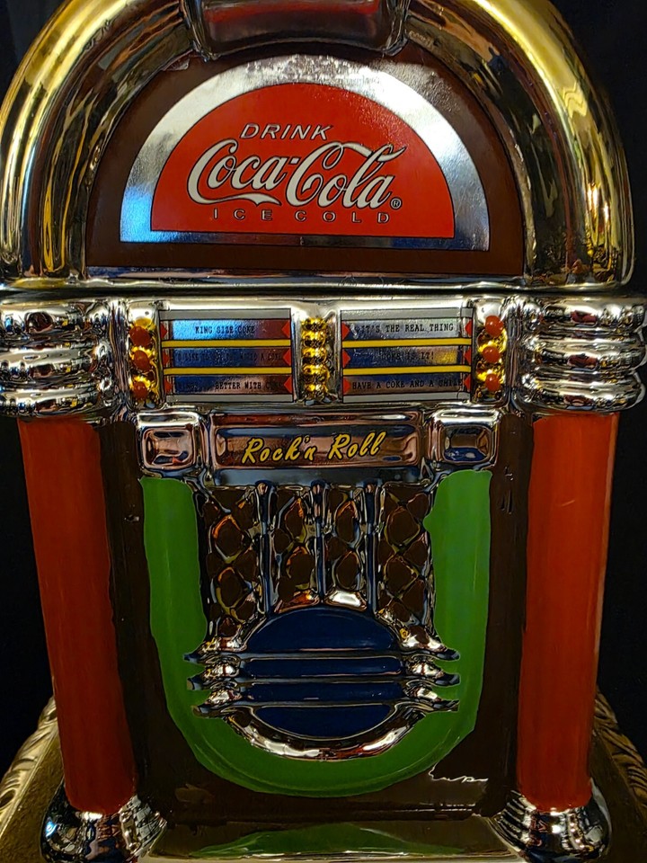 Vintage 2002 GIBSON rock n roll coca cola jukebox ceramic cookie jar | eBay