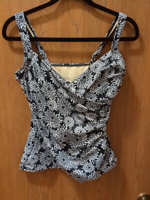 Miracle Suit X Talbots Tankini Top Black Print Size 8 NWT Free Shipping ...