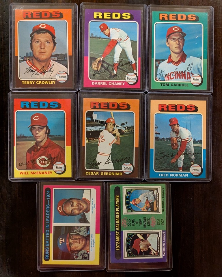 1975 CINCINNATI REDS TOPPS PARTIAL TEAM SET 26 Cards Rose Bench World ...