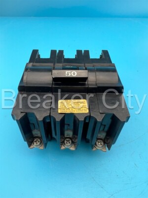 Federal Pacific 50 Amp 3 Pole Type NB Circuit Breaker FPE 240V ...
