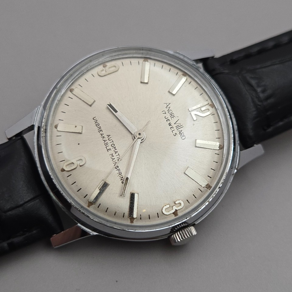 Vintage ANDRE VILLARD men's automatic watch UT233 21Jewels 1960s | eBay