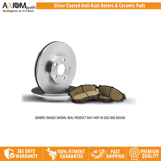 2 Disc Brake Rotors Silver Anti-Rust 4 Ceramic Pads Front Kit 31480ZD ...
