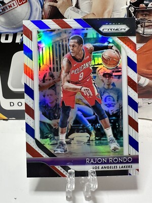 Rajon Rondo Red White & Blue Prizm 2018 2019 Panini Holo 36 RWB ...