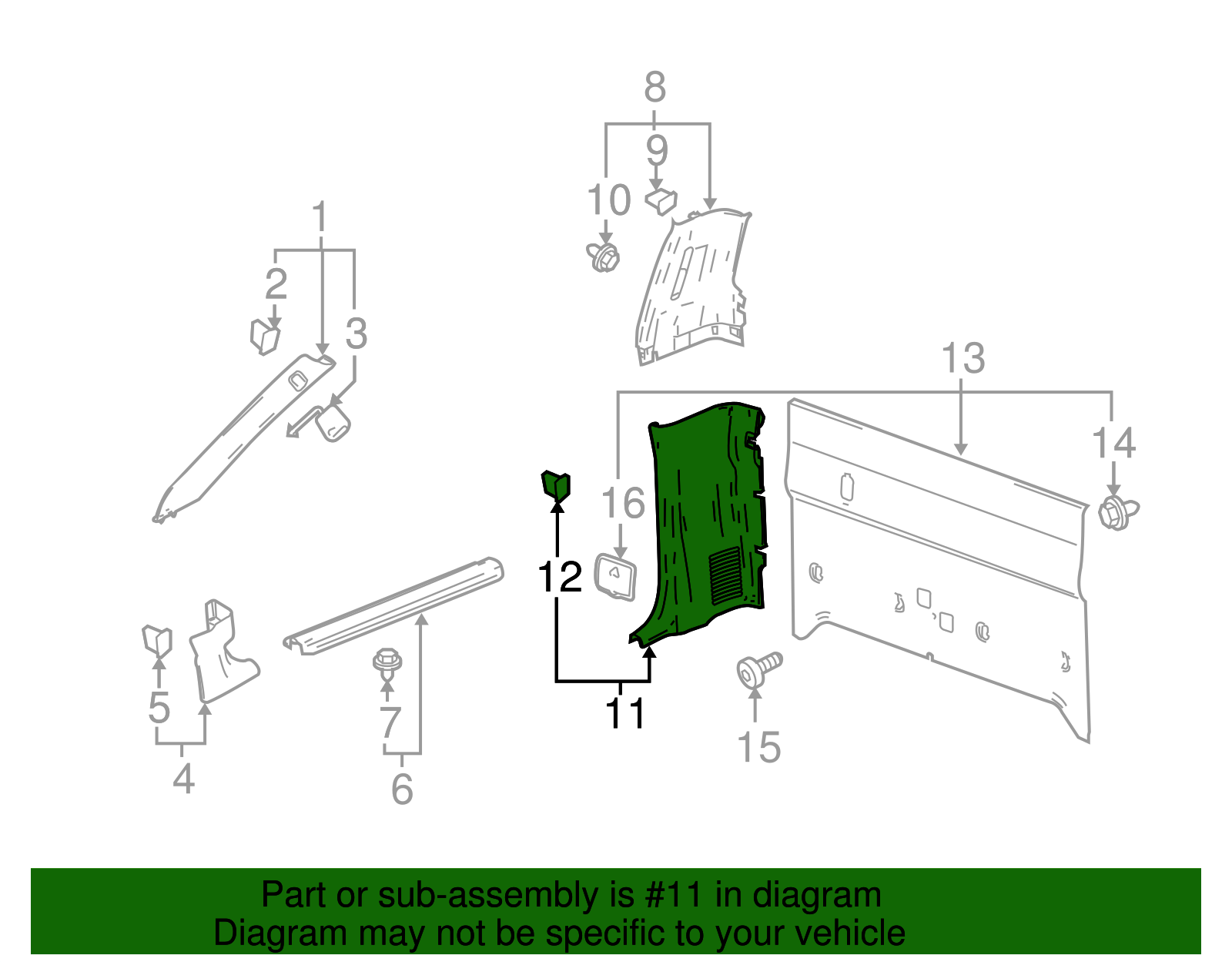 Genuine GM Lower Trim Panel 15805178 | eBay