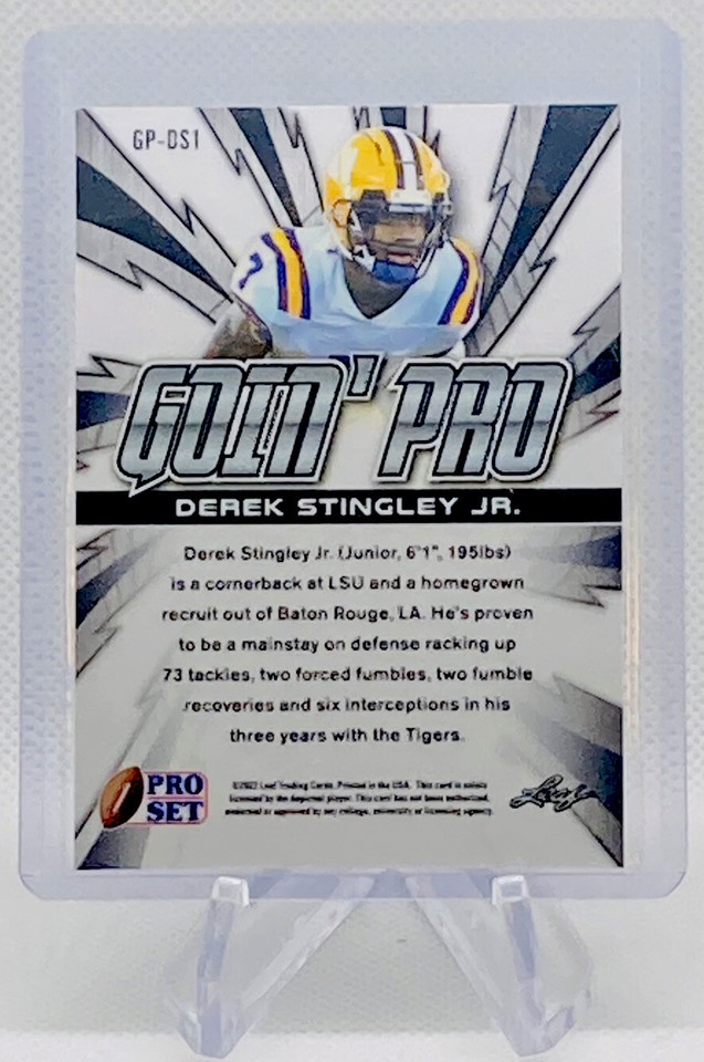 2022 Pro Set Draft Metal Derek Stingley Jr. Goin' Pro Silver #GP-DS1 ...