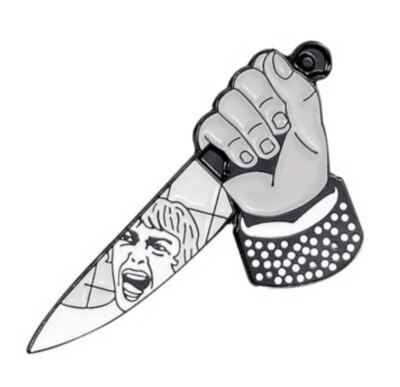 Alfred Hitchcocks Psycho Knife Horror Movie Lapel Backpack Enamel Pin ...