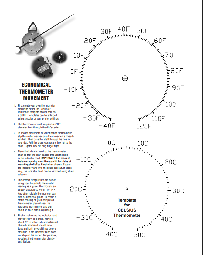 Thermometer Movement Indoor/Outdoor - READ DESCRIPTION | eBay