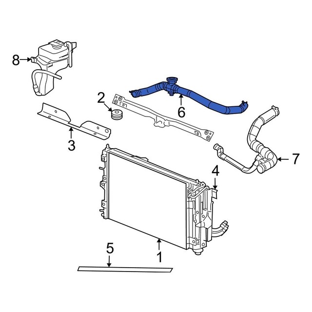 Jeep 68297843AC Upper Radiator Coolant Hose for sale online | eBay