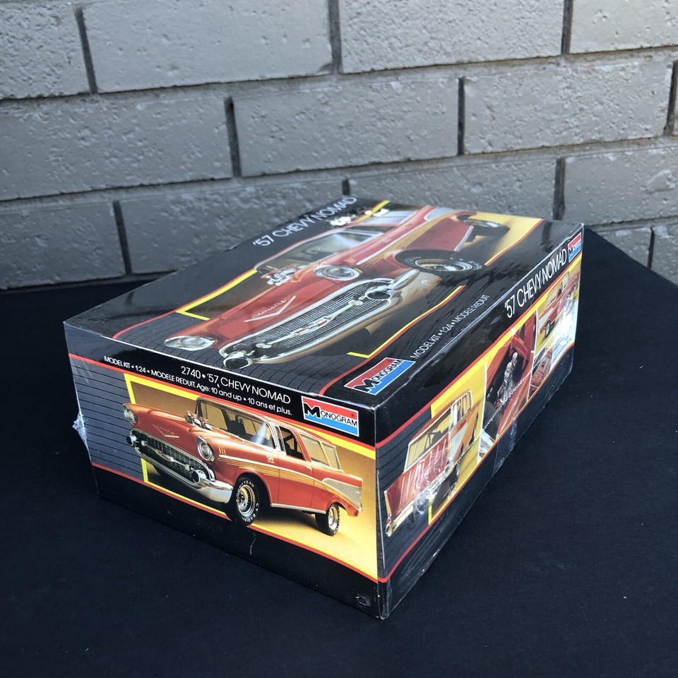 Vintage Monogram '57 Chevy Nomad Model Kit 2740 1/24 Red Wagon SEALED ...