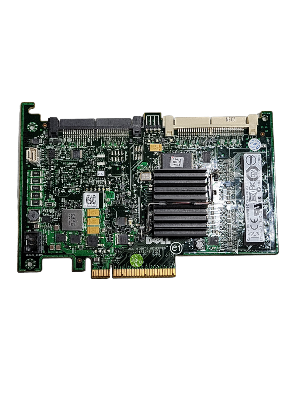 Dell T954J PERC 6/i Integrated RAID Controller Card w/ Cables & Battery ...