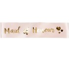 ROSE GOLD MAID OF HONOUR SASH GOLD WRITING INDIVIDUAL SASH HEN DO ...